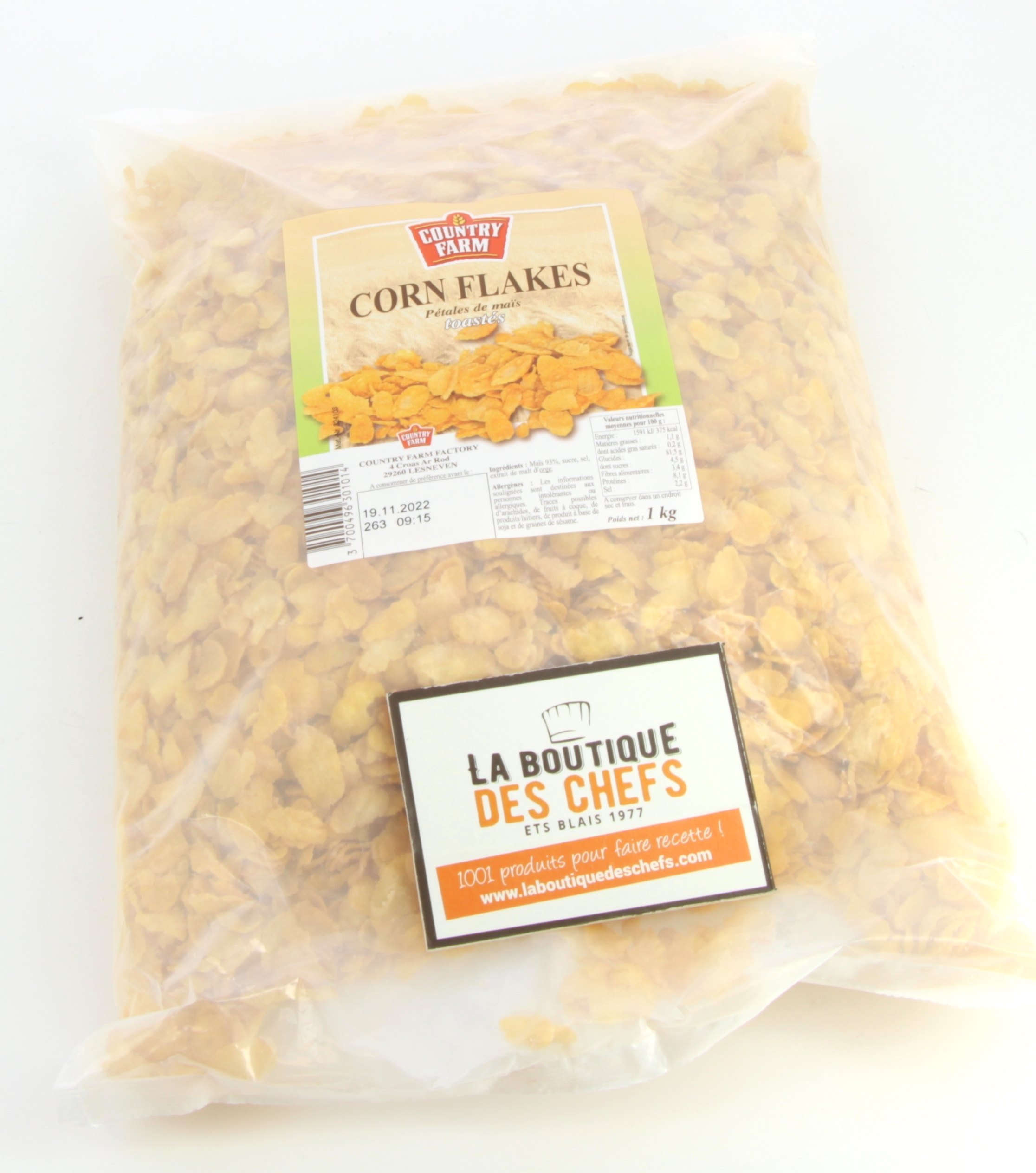 Corn flakes Country Farm sachet de 1kg | La Boutique des che...