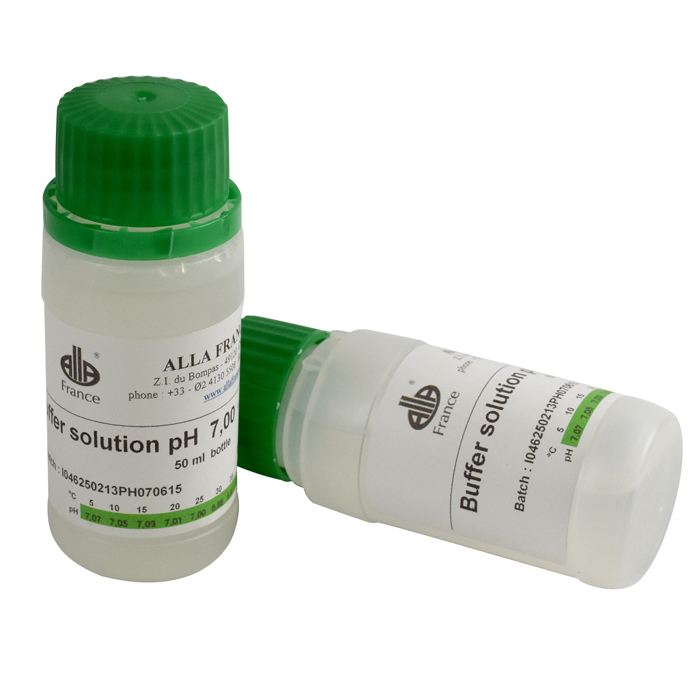 Lot de 6 flacons de Solutions tampon pH 7, prêtes à l'e...