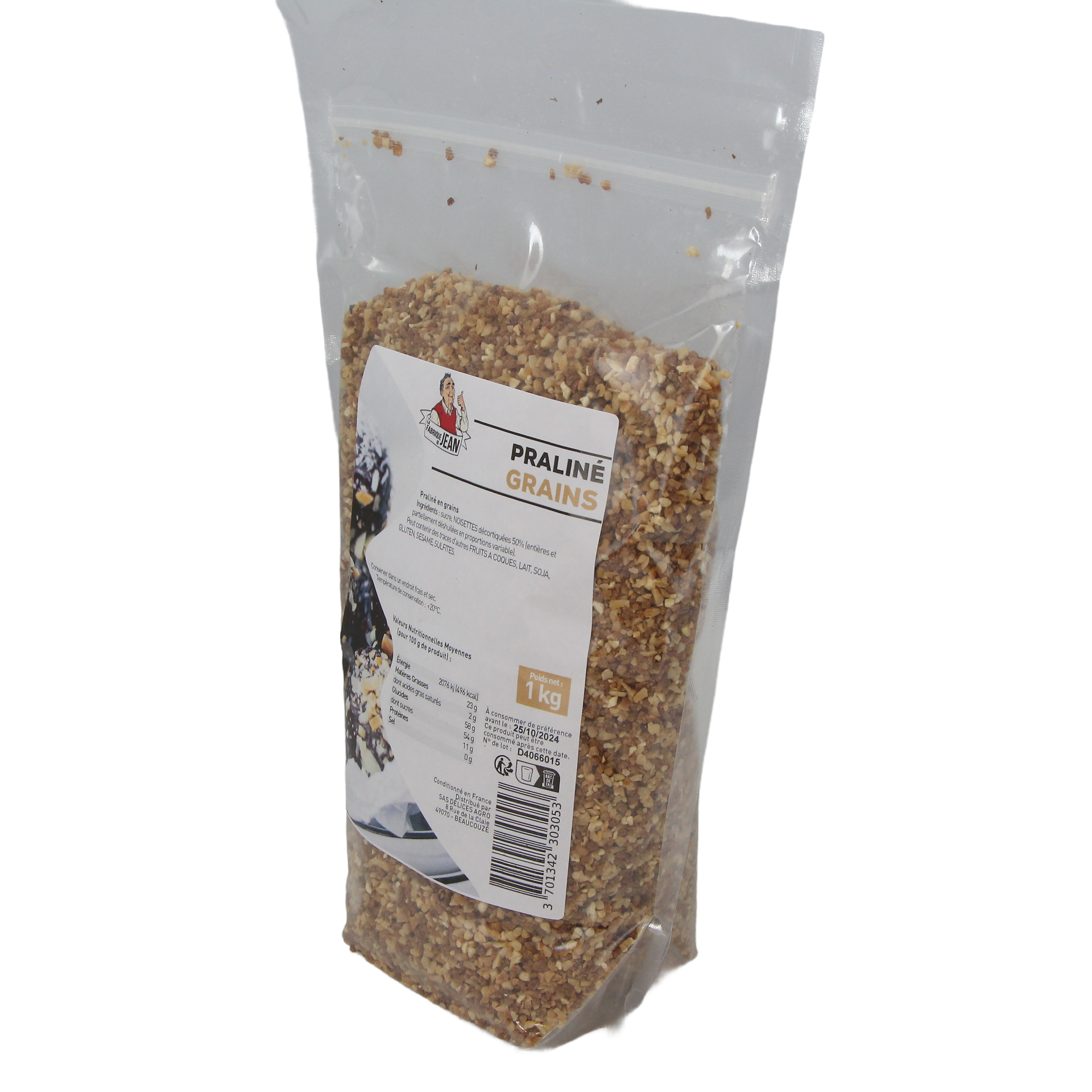 Praliné grains Fabrique de Jean 1 kg | La Boutique des chef...