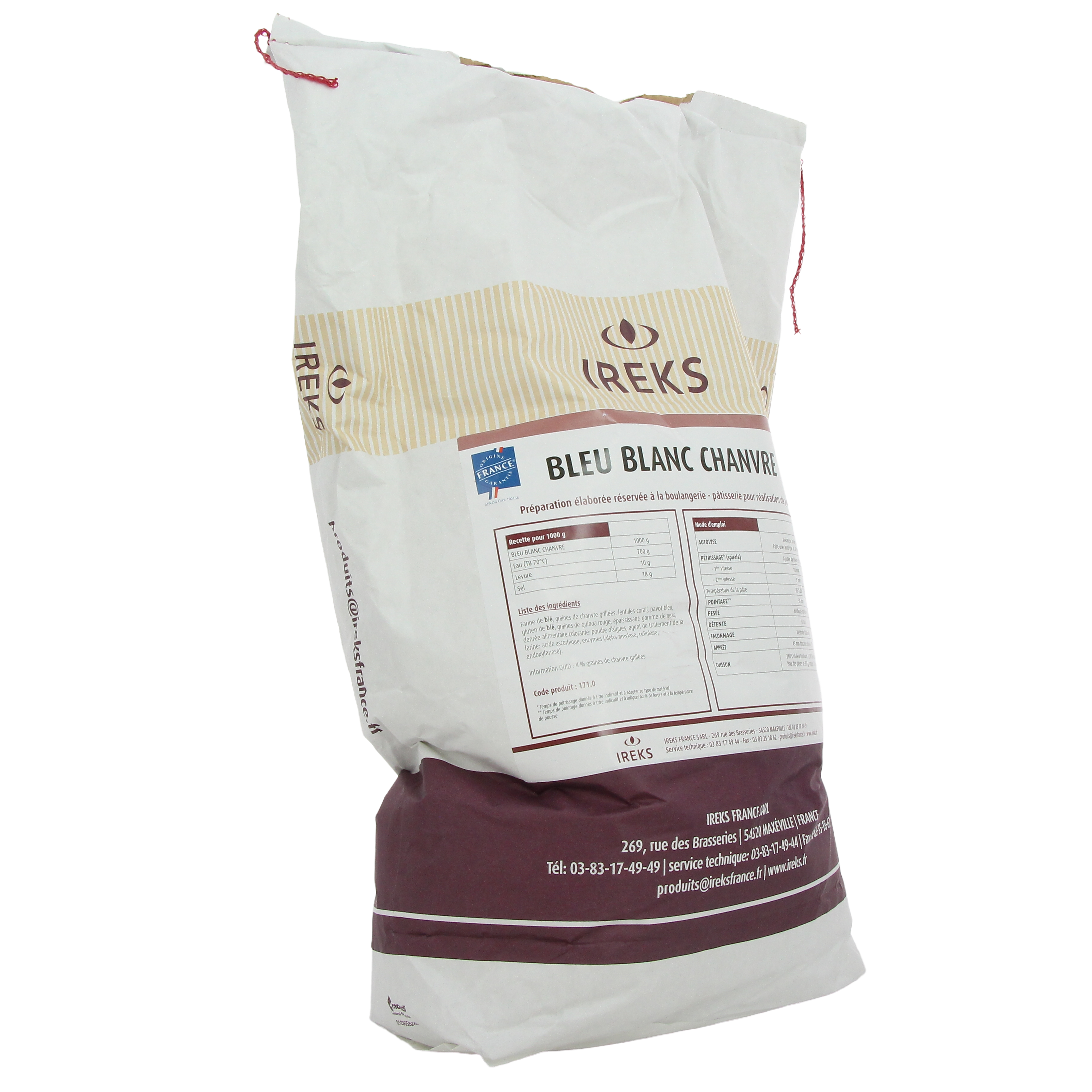Farine Ireks Bleu Blanc Chanvre 15 kg | La Boutique des che...