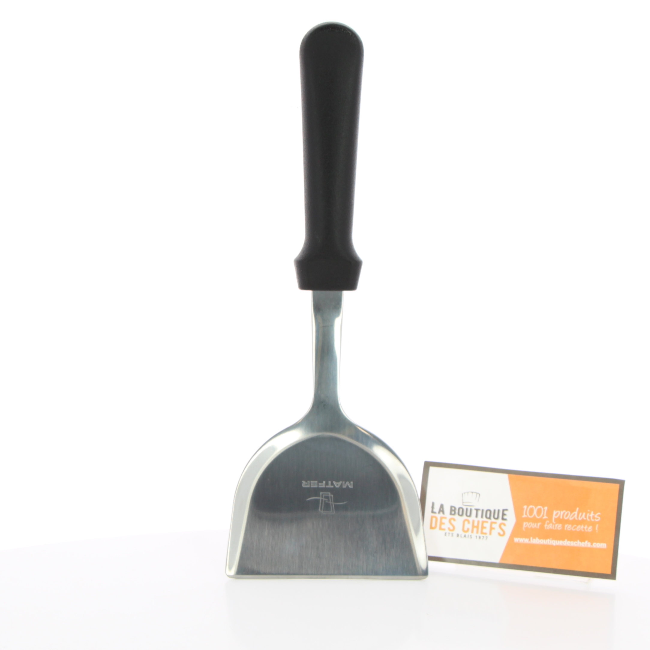 Palette & spatule biseautée en inox spécial plancha...