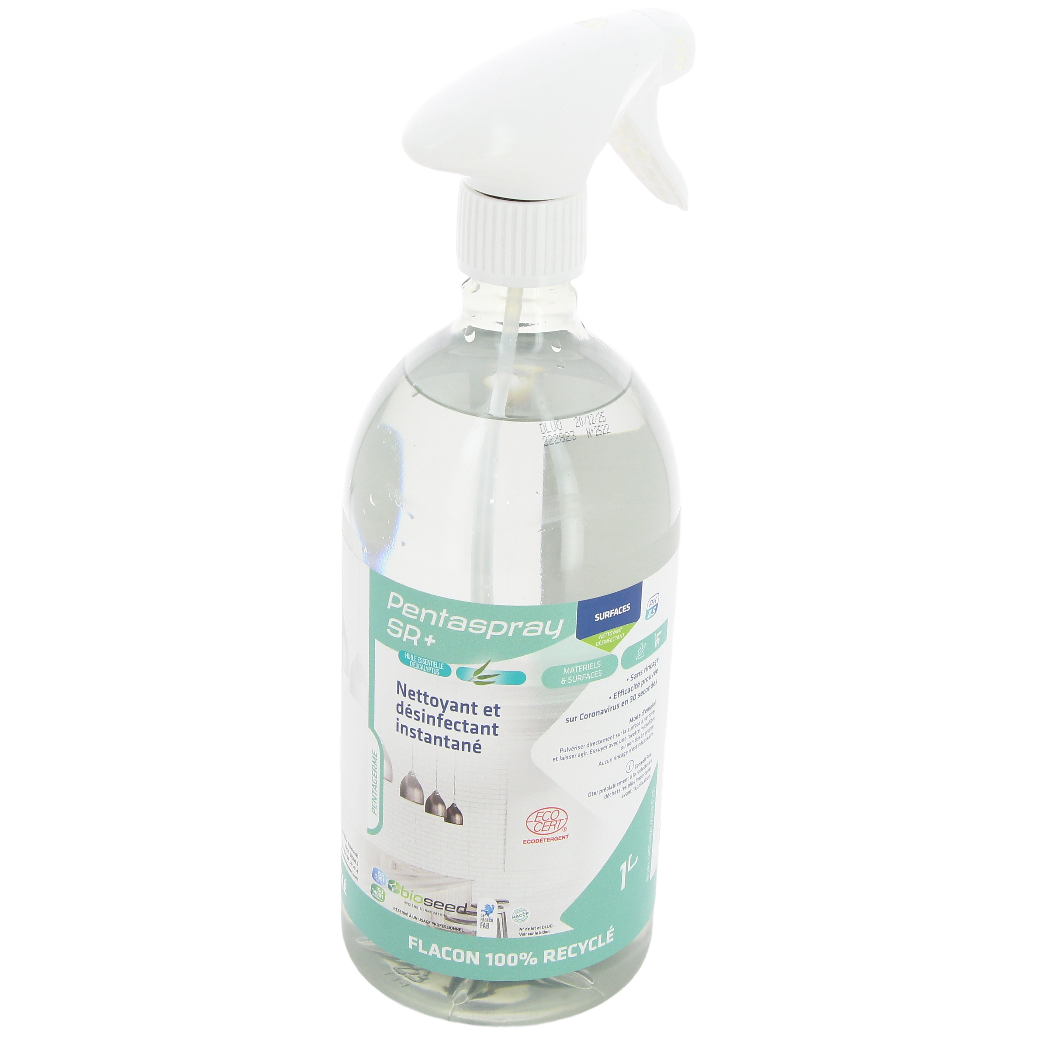 Nettoyant désinfectant de surfaces instantané spray 1L | La...