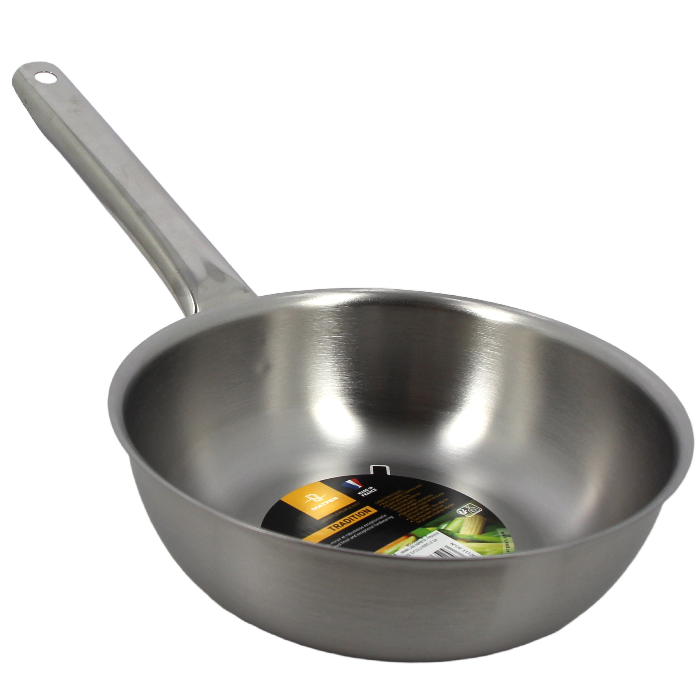 Sauteuse Evasée inox tous feux Tradition Ø 24 cm | La Bouti...