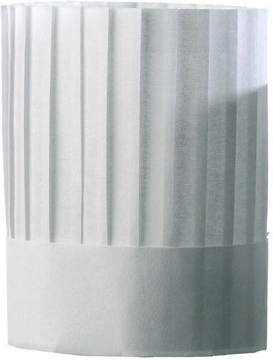 10 toques de chef en papier blanc plissé 22,5 cm | La Bouti...