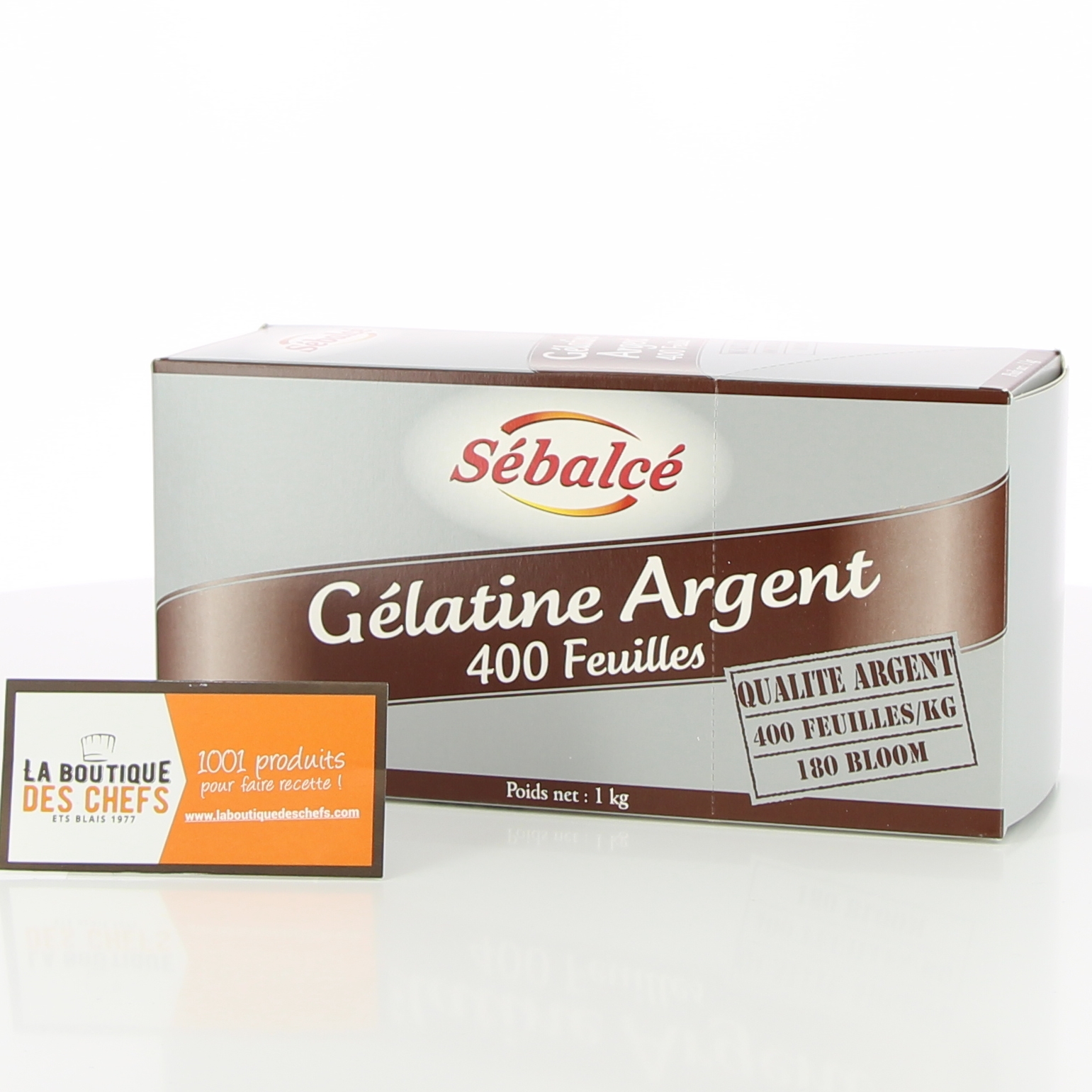 Gélatine feuille argent 180 Bloom origine porcine 1 kg | La...